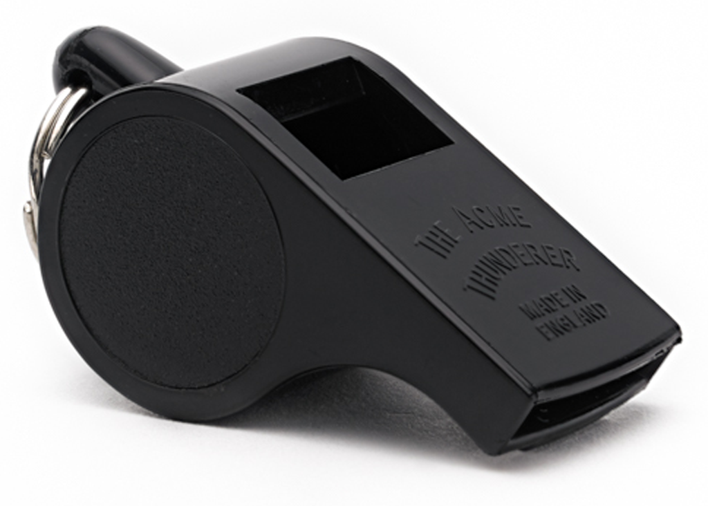 Acme 558 Large Plastic Square Mouth Black | Specialist Whistles since 1870