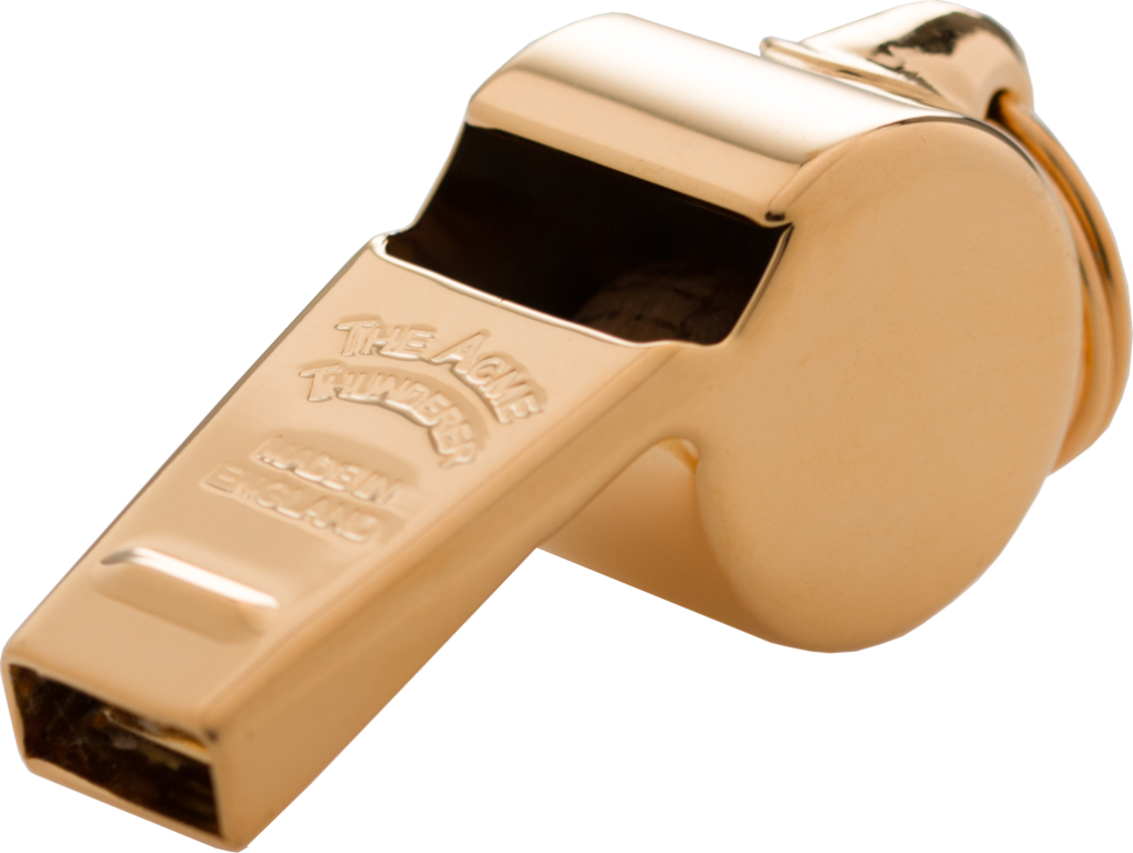 Acme 58.5 Large Tapered Whistle Gold Plated | Specialist Whistles since ...