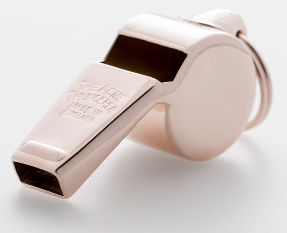 Acme 59.5 Medium Tapered Whistle Rose Gold | Specialist Whistles since 1870